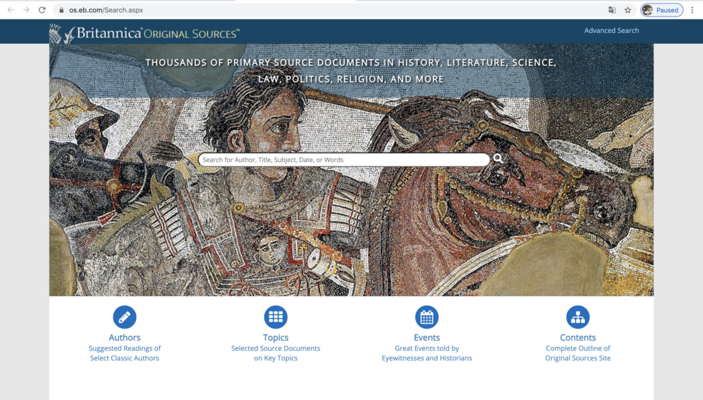 Britannica® Academic – Britannica Education PT